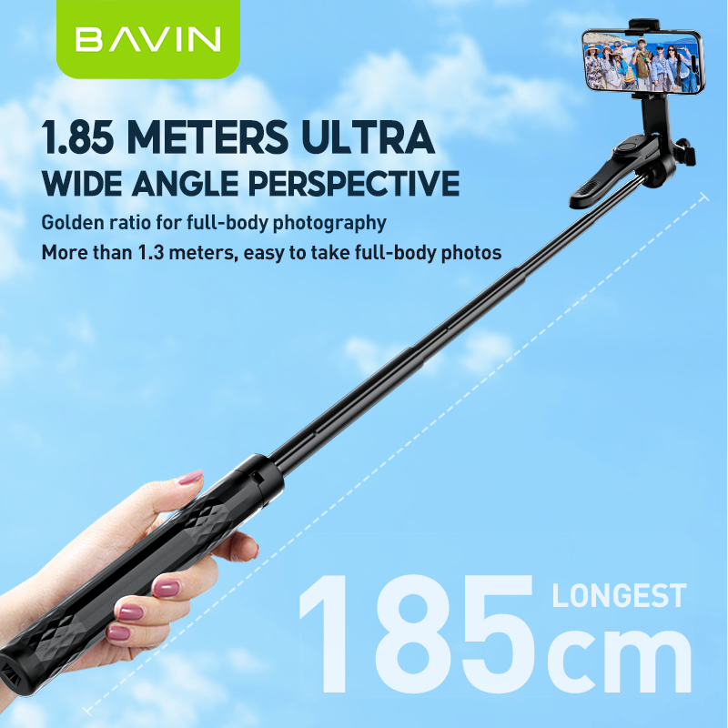 BAVIN P16 Portable Multi-Functional Selfie Stick Tripod Stand 360 ...