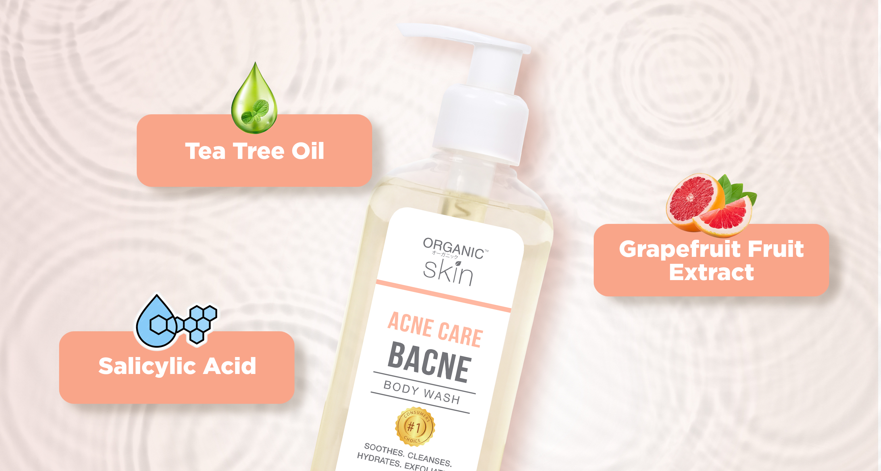 Organic Skin Japan Acne Care Bacne Body Wash 250ml Antiacne Bodywash ...