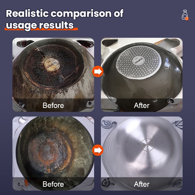 Stainless Steel Cleaner Rust Remover Cookware Metal Polish No Damage To ...