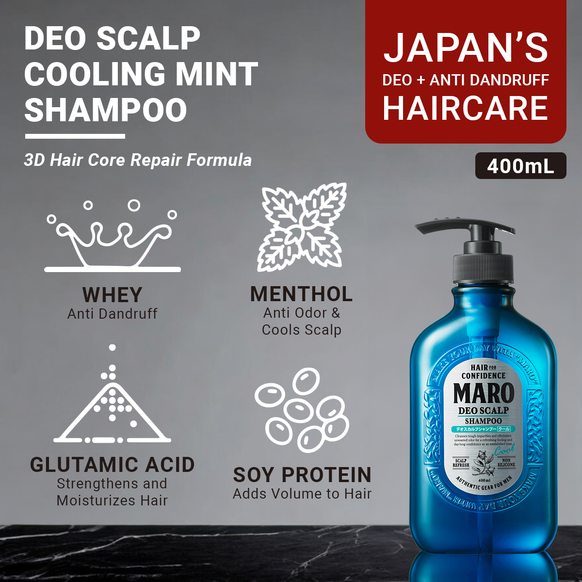 MARO Deo Scalp Cooling Shampoo (400ML) | Shopee Philippines