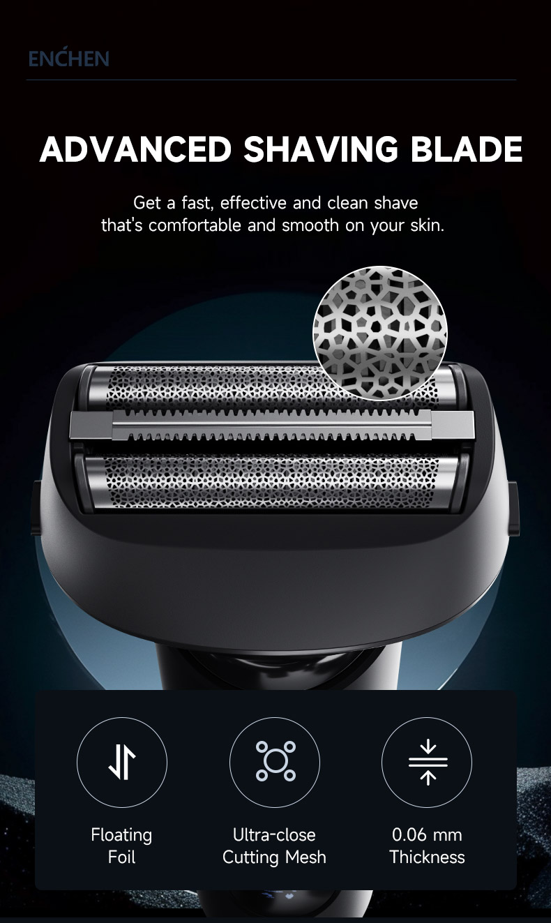 ENCHEN Electric Foil Reciprocating Shaver MS001 Razor With LCD Display ...