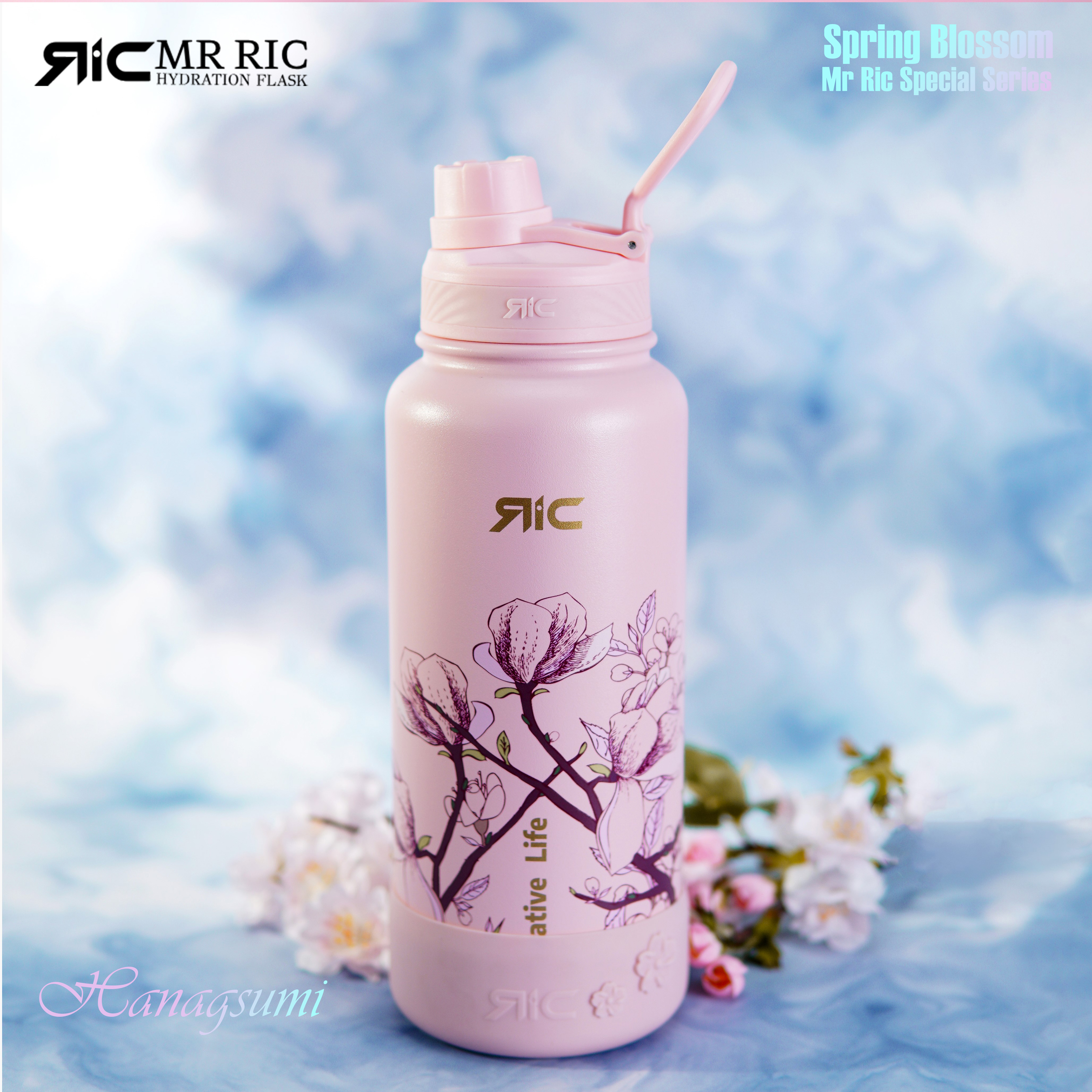 Mr Ric Sakura Spring Blossom Series Hydration Flask Vacuum Flask Spout ...