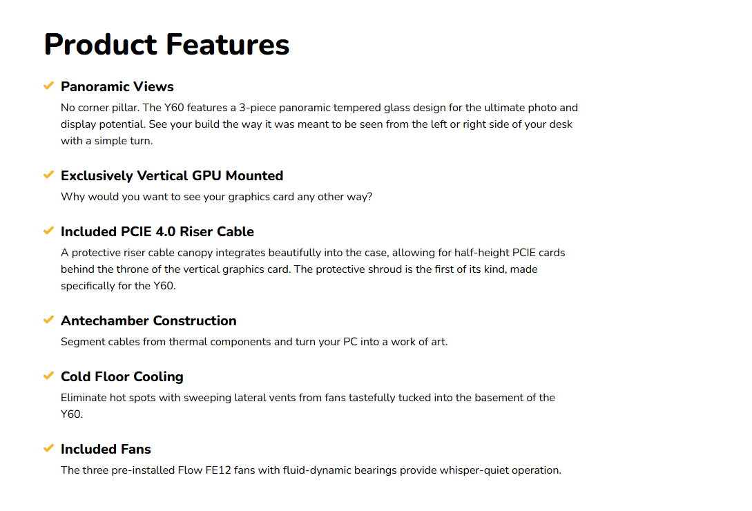 Hyte Computer PC Case Ouri Kronii Y60 Mid-Tower Tempered Glass w ...