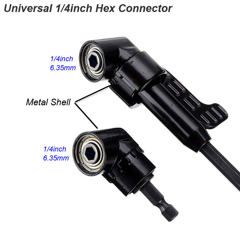 105 Degrees Right Angle Hex Socket Driver Adapter 1/4-Inch Bit ...