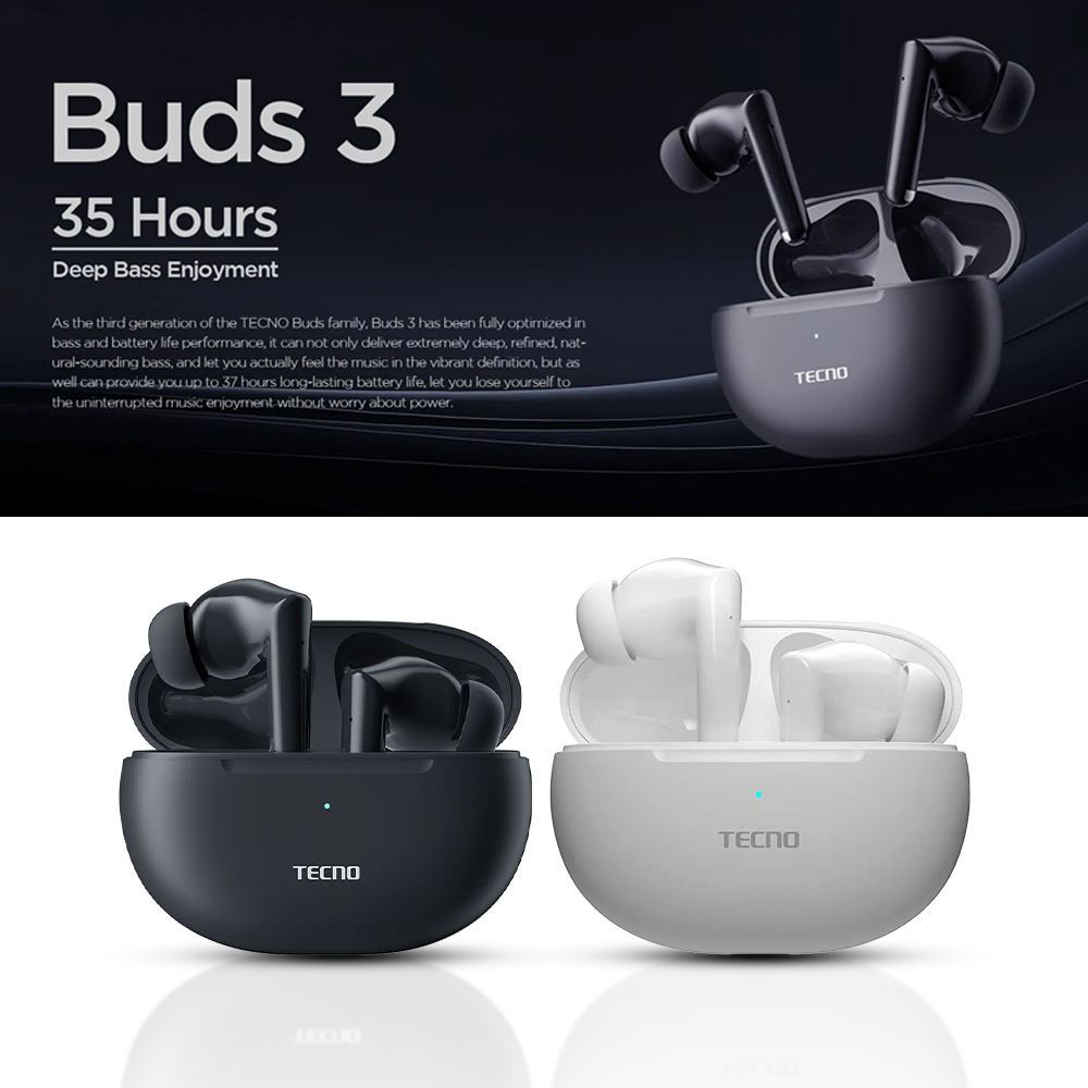 Tecno Buds 3 TWS Earbuds | Powerful Bass Booster | Omni-Noise ...