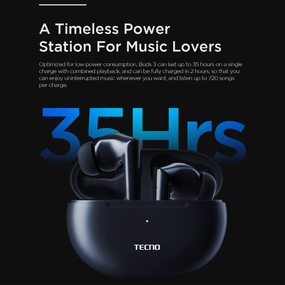 Tecno Buds 3 TWS Earbuds | Powerful Bass Booster | Omni-Noise ...