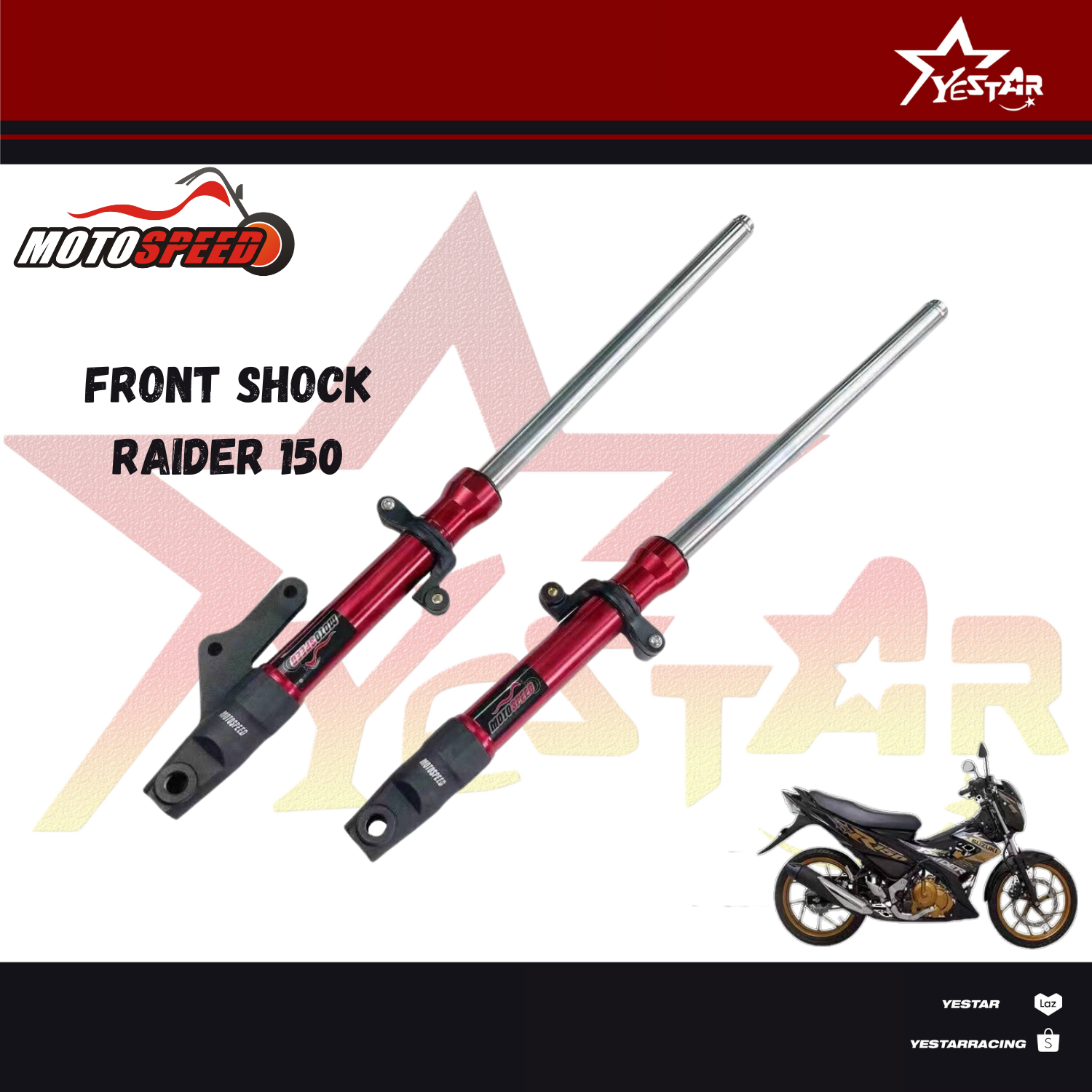 Yestar 1Pair Front Dual Shock Telescopic Absorber Suspension For Suzuki ...