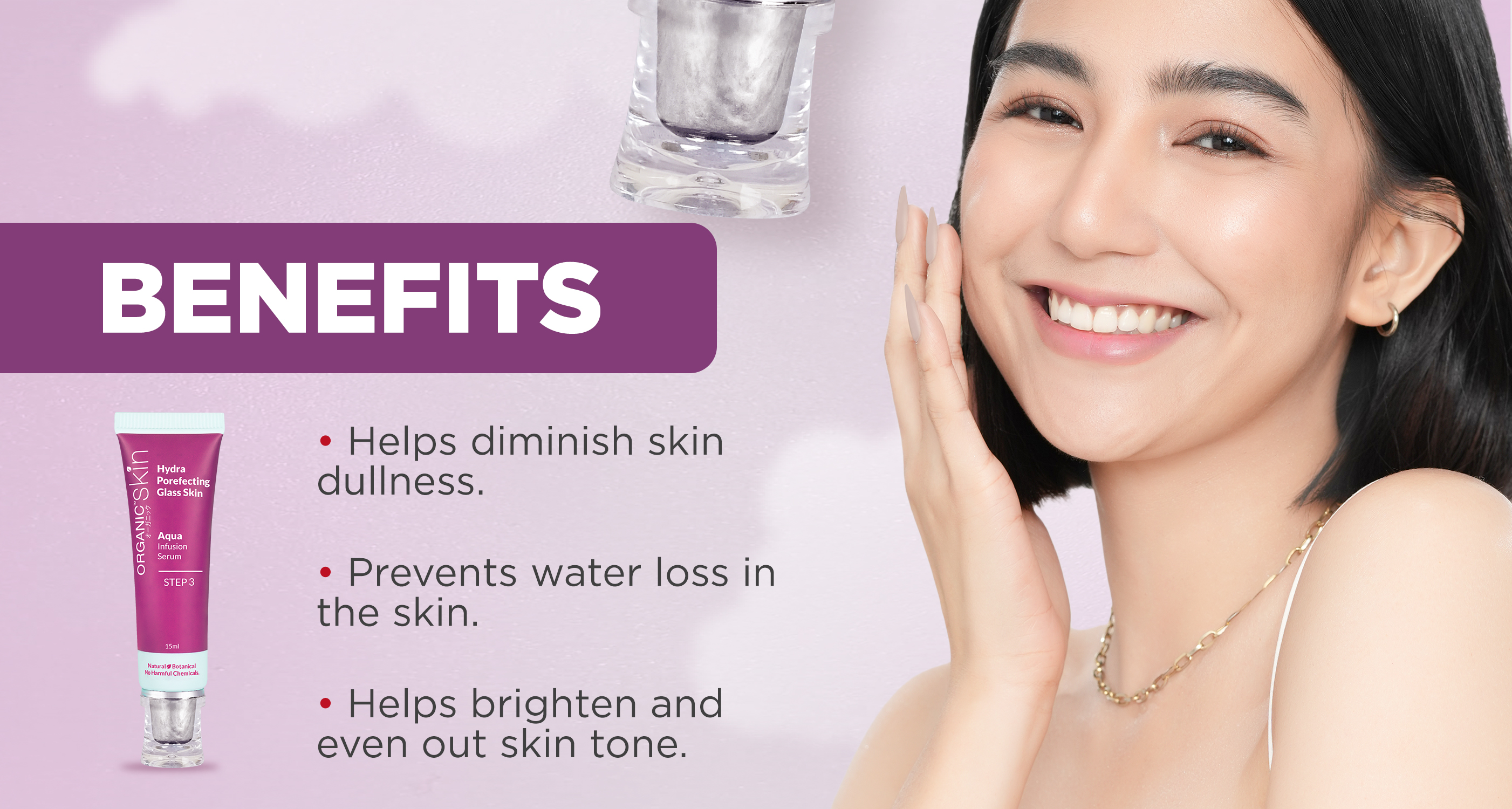 Organic Skin Japan Poreless Glass Skin Serum 15ml | Shopee Philippines