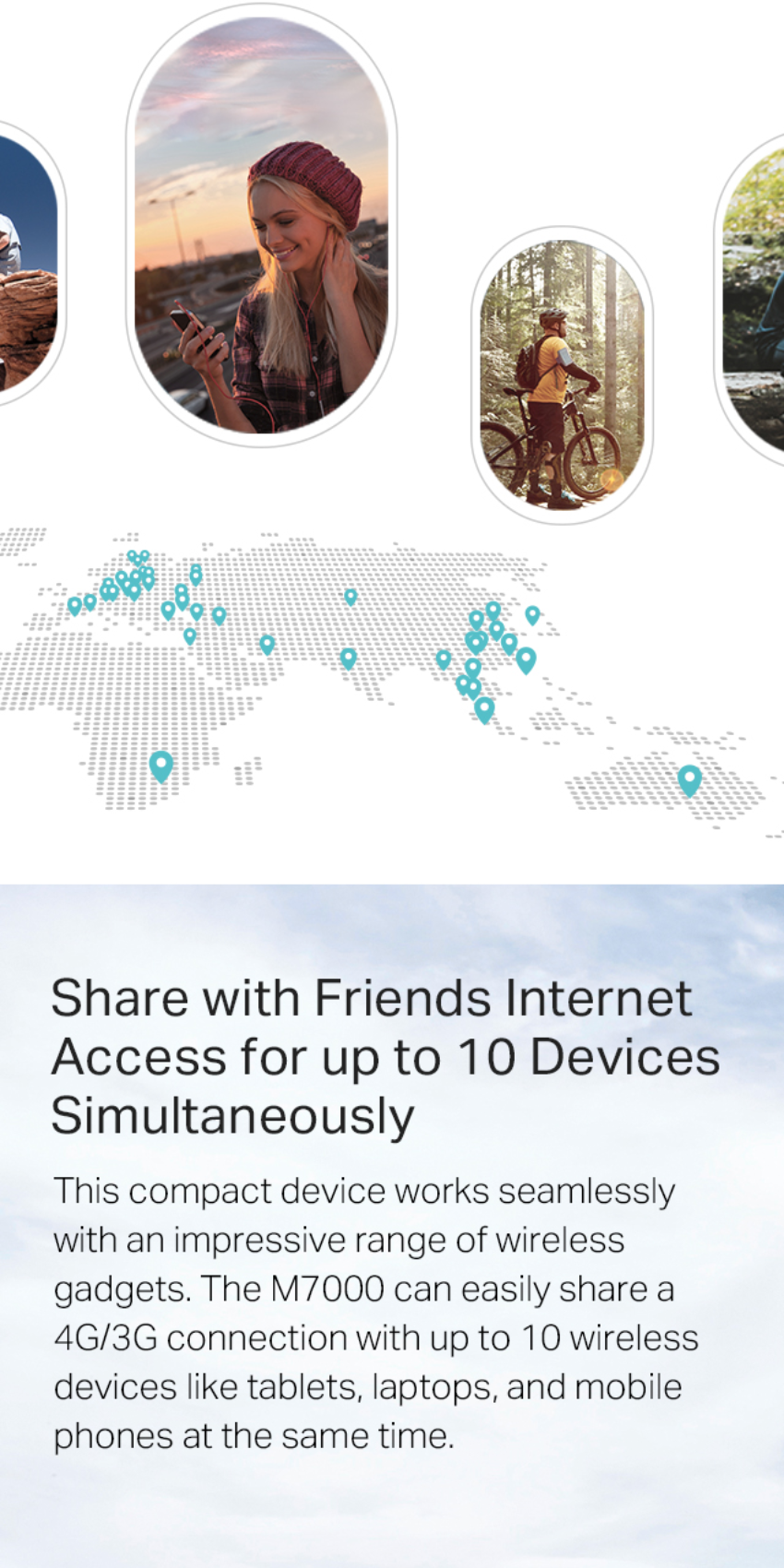 TP-Link | M7000 | 4G | LTE | Battery Pocket Wi-Fi | Openline All ...