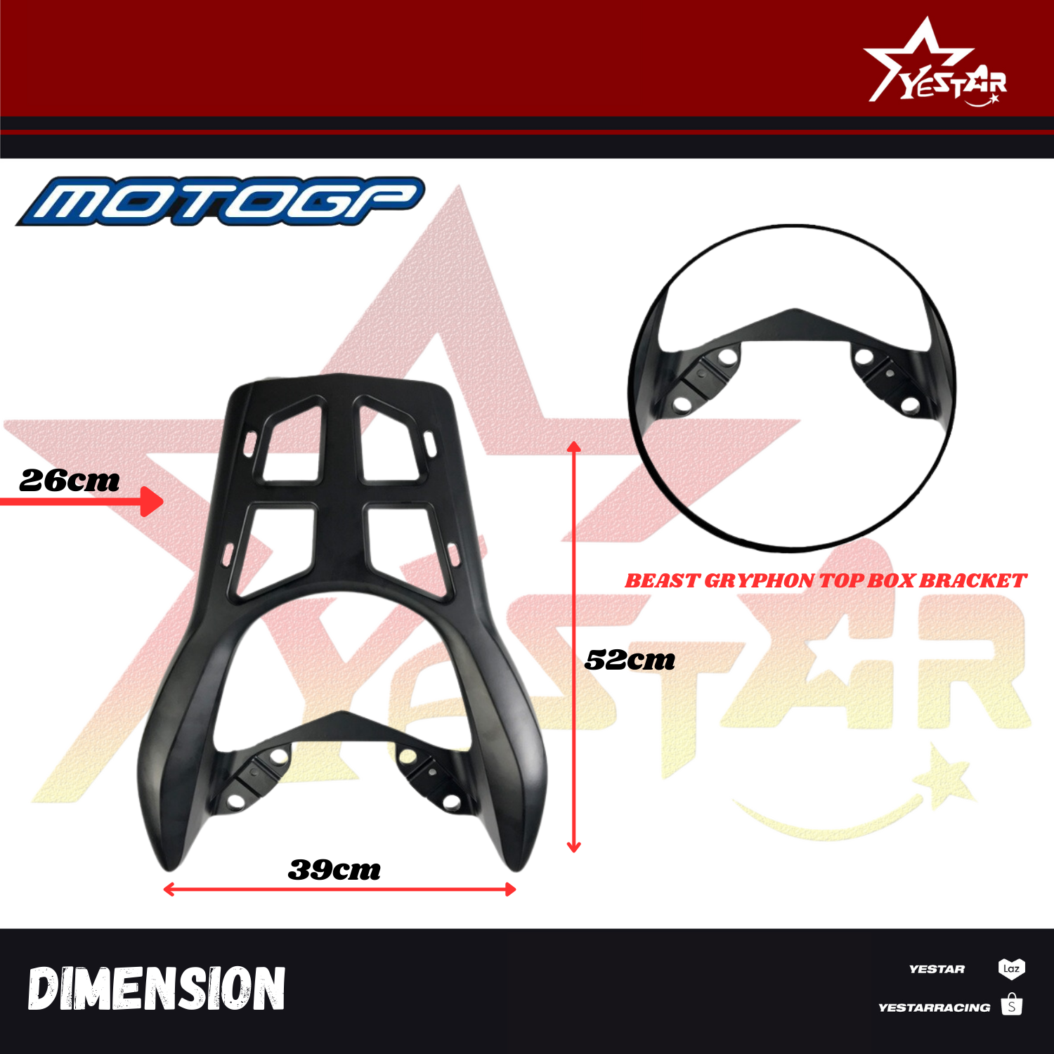Yestar Racing Beast Gryphon Bracket for Nmax 2020 v2 Beast Gryphon Top ...