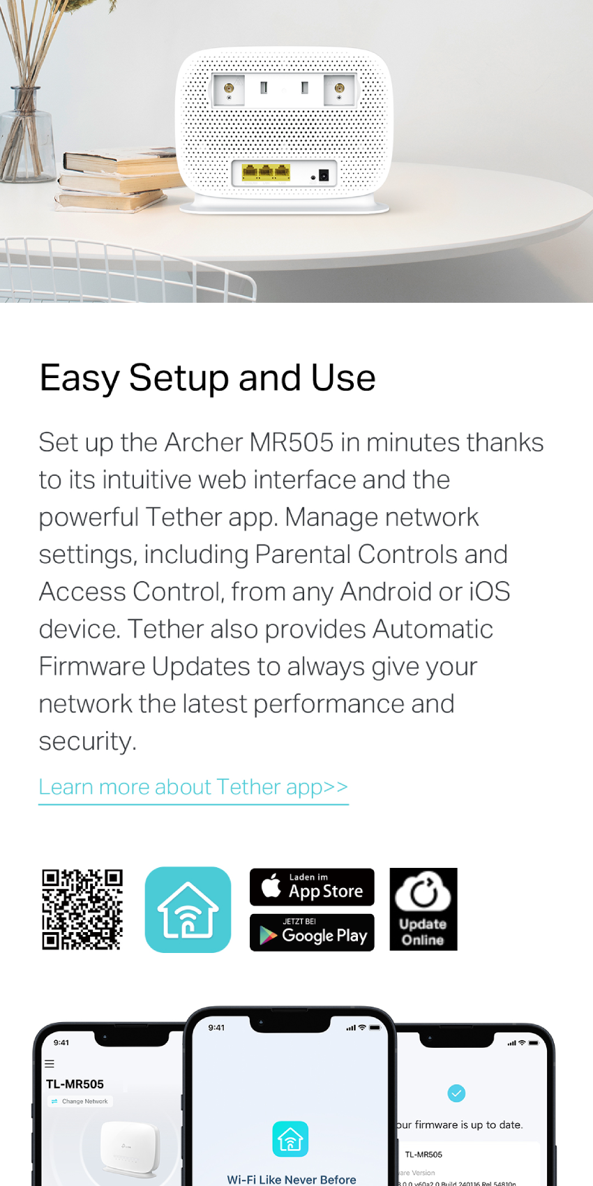 TP-Link | Archer | MR505 | 4G+ | Wi-Fi 5 | AC1200 | Wireless | Dual ...