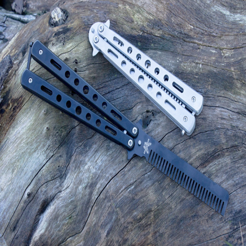 Salon Training Folding Stainless Butterfly Folding Comb Balicomb ...