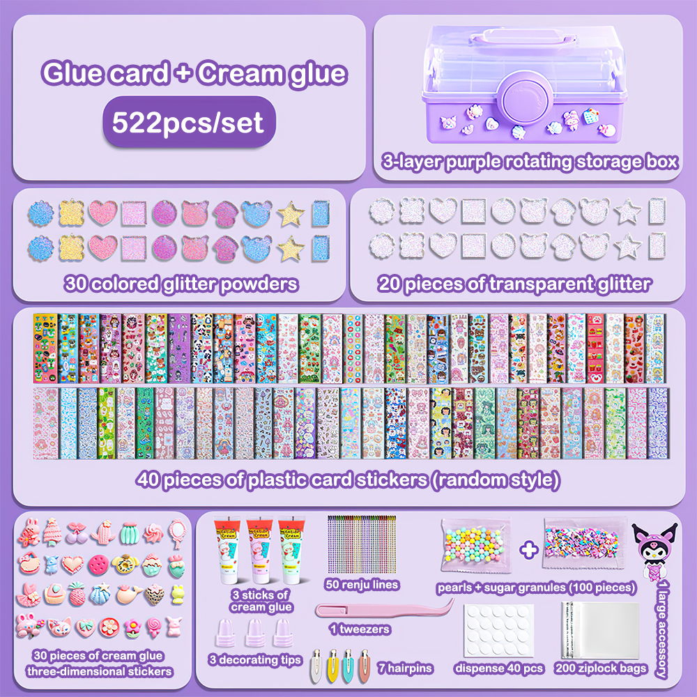 Guka Set Box Guka Sticker Tool Set Child Gift Pack Accessories Goo Card ...