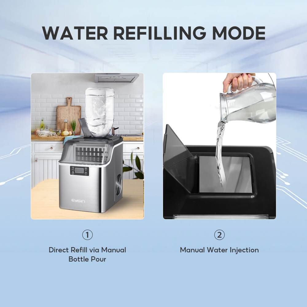 EYSIN IC100 Ice Maker Machine Home and Commercial Automatic Ice Cube ...
