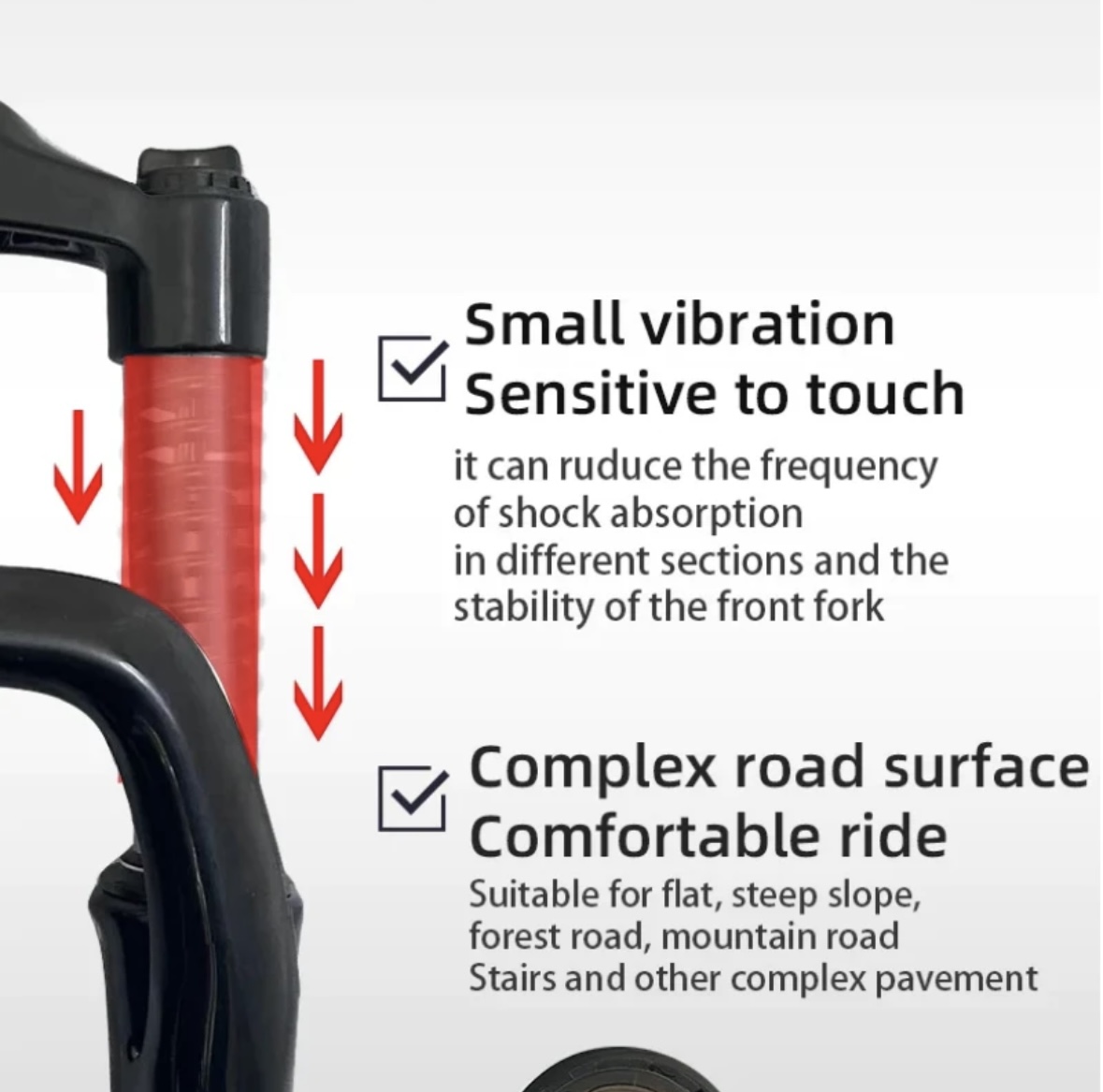 MTB Fork Bike Front Fork Suspension Lock Coil disc brake shoulder ...