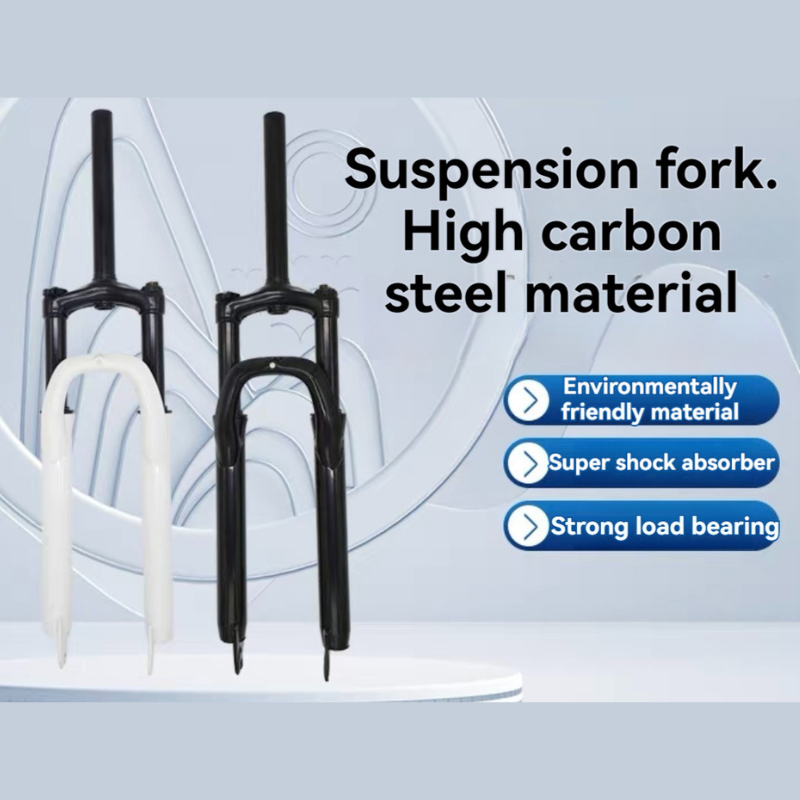 MTB Fork Bike Front Fork Suspension Lock Coil disc brake shoulder ...