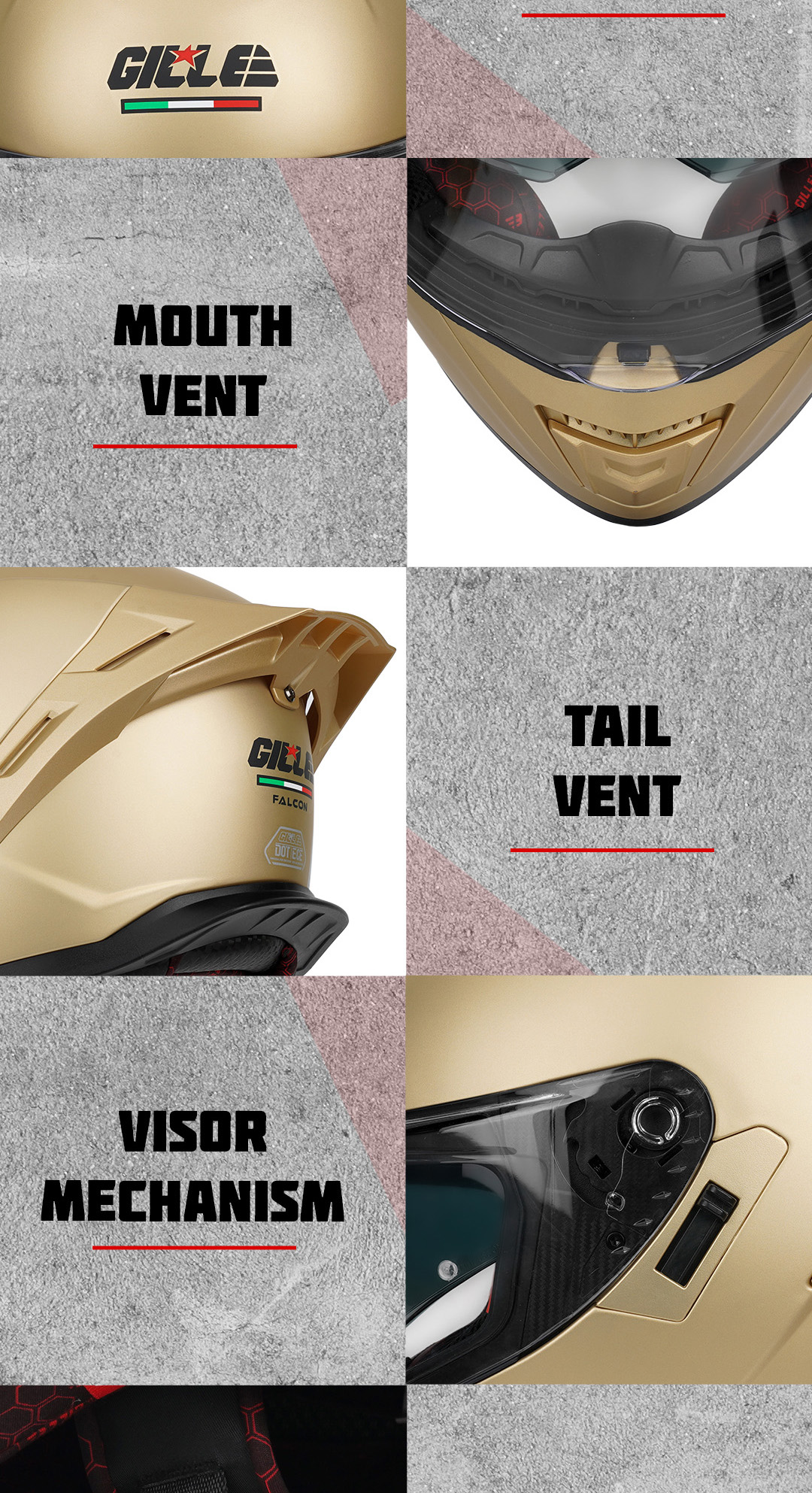 Gille Helmet 883 FALCON PLAIN Motorcycle Helmet Full Face Dual Visor With Keychain | Shopee ...