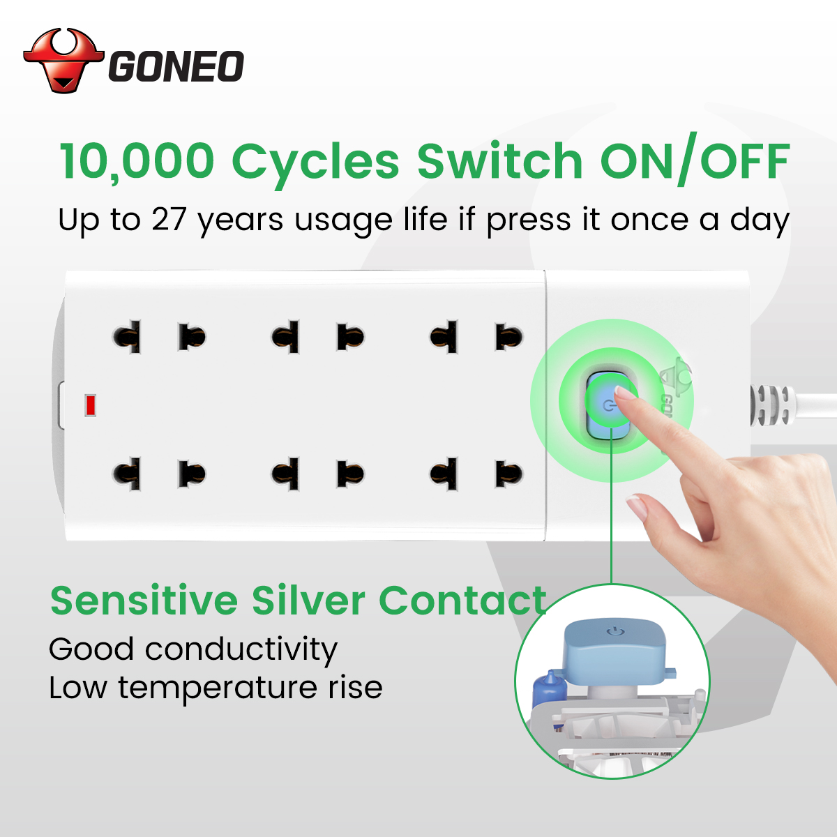 Bull Extension Socket V Series V1060 150cm & 350cm Cable 6 Outlets ...