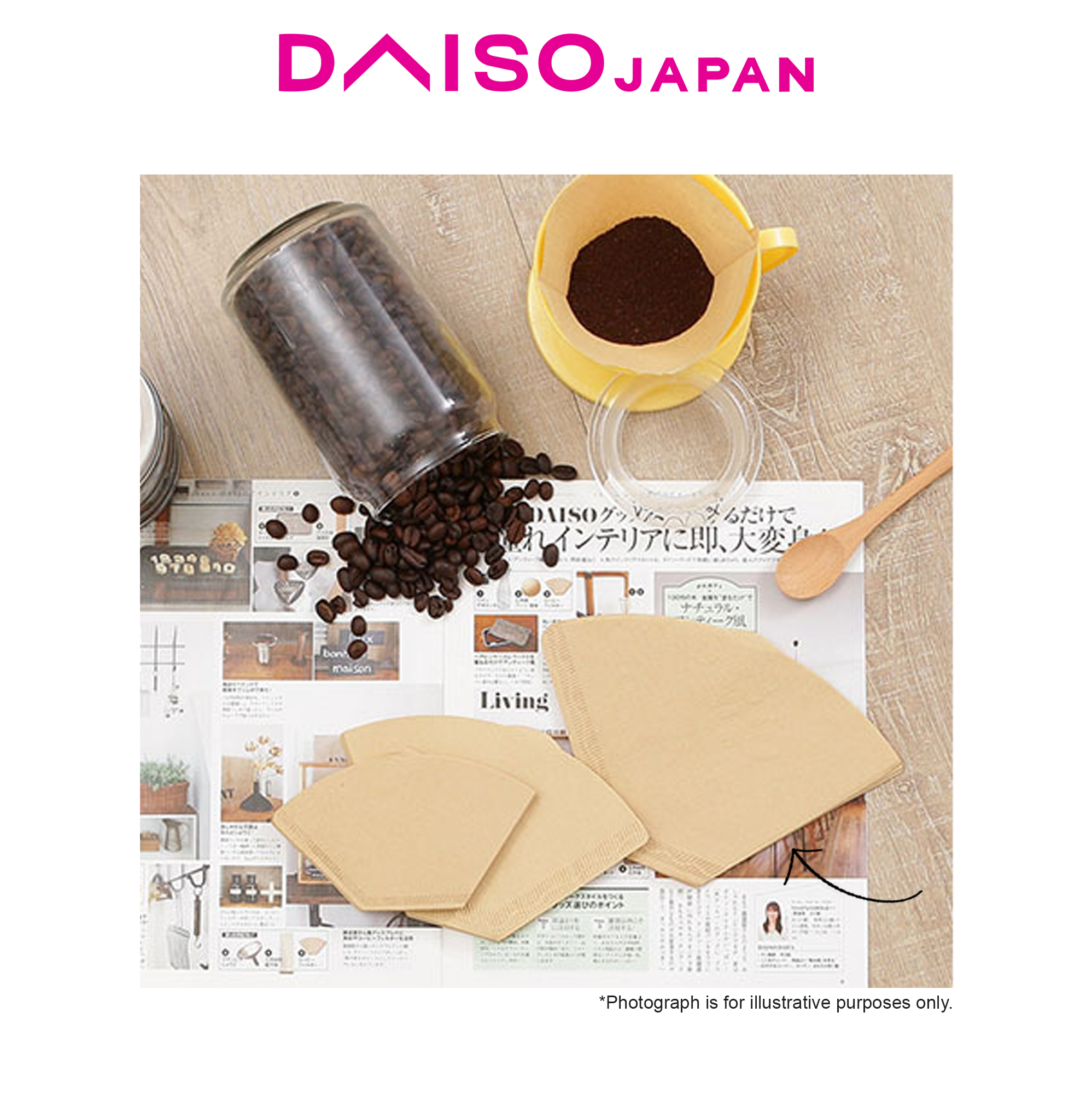 Daiso Unbleached Coffee Filters (4-7 cups) | Shopee Philippines