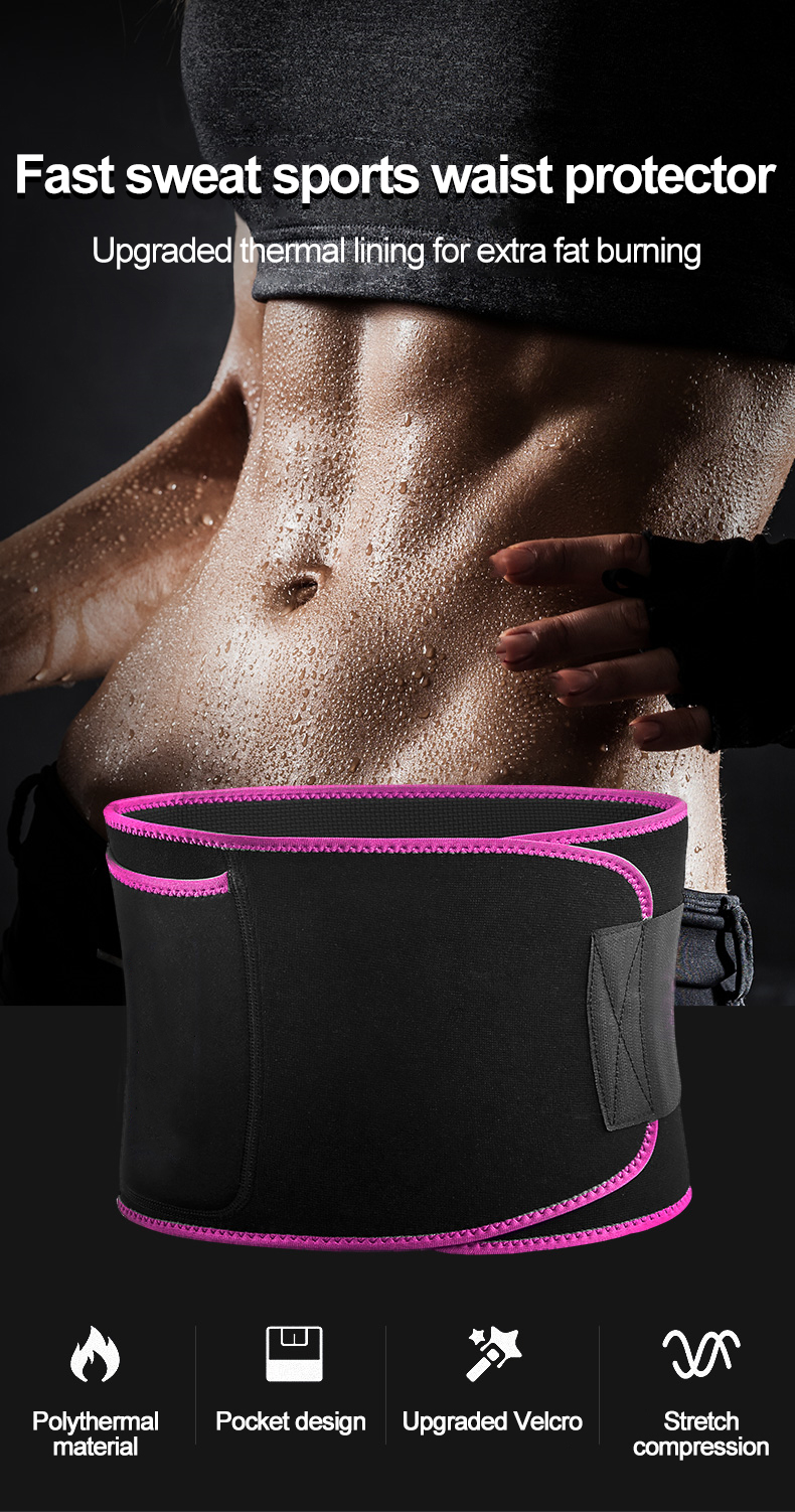Fitness waist belt for exercise running abdominal support compression ...