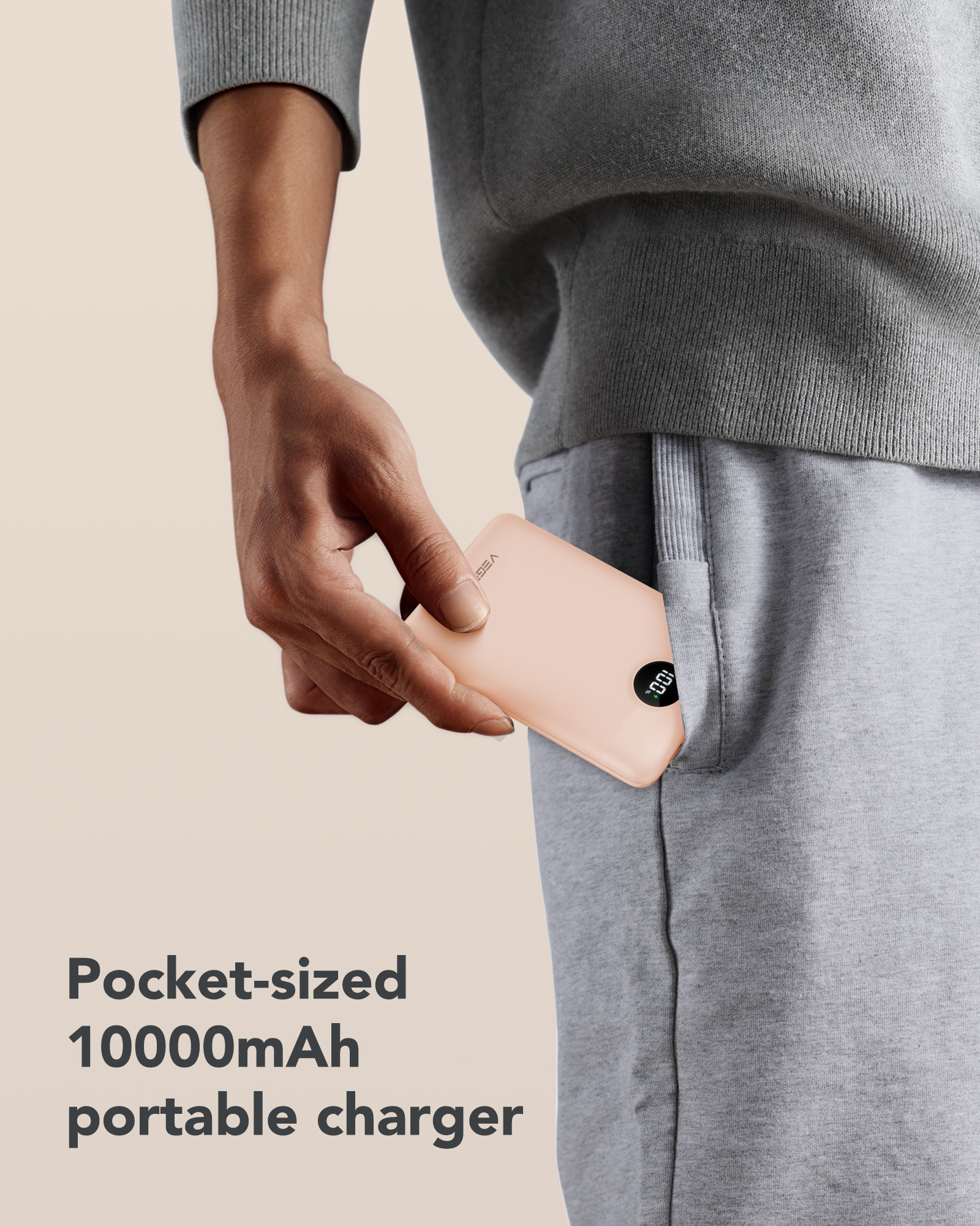 VEGER W1170 10000mAh PD Fast Charger Power Bank Lightweight Slim ...