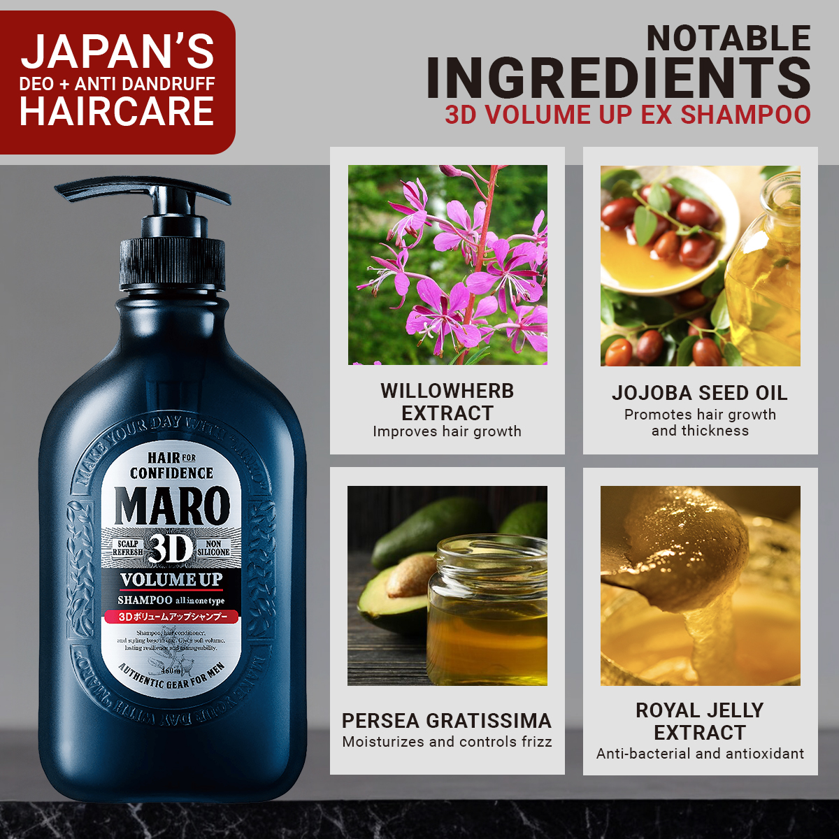 MARO 3D Volume Up EX Shampoo (460ML) | Shopee Philippines