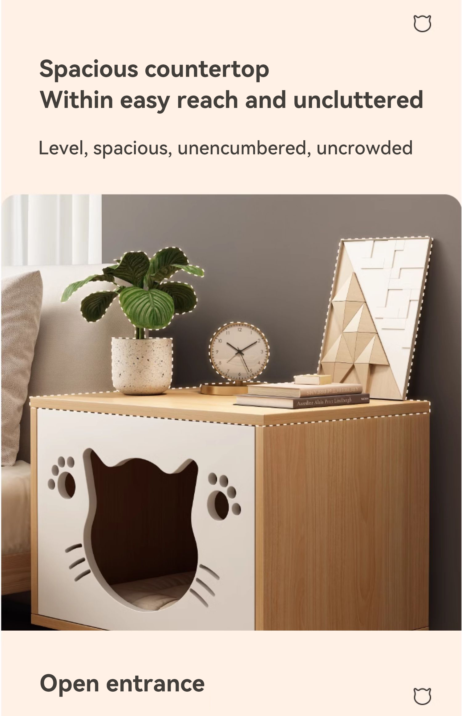 Cat Bedside Cabinet Warm Cat Villa Cat House Indoor Cat House Cat Cage ...