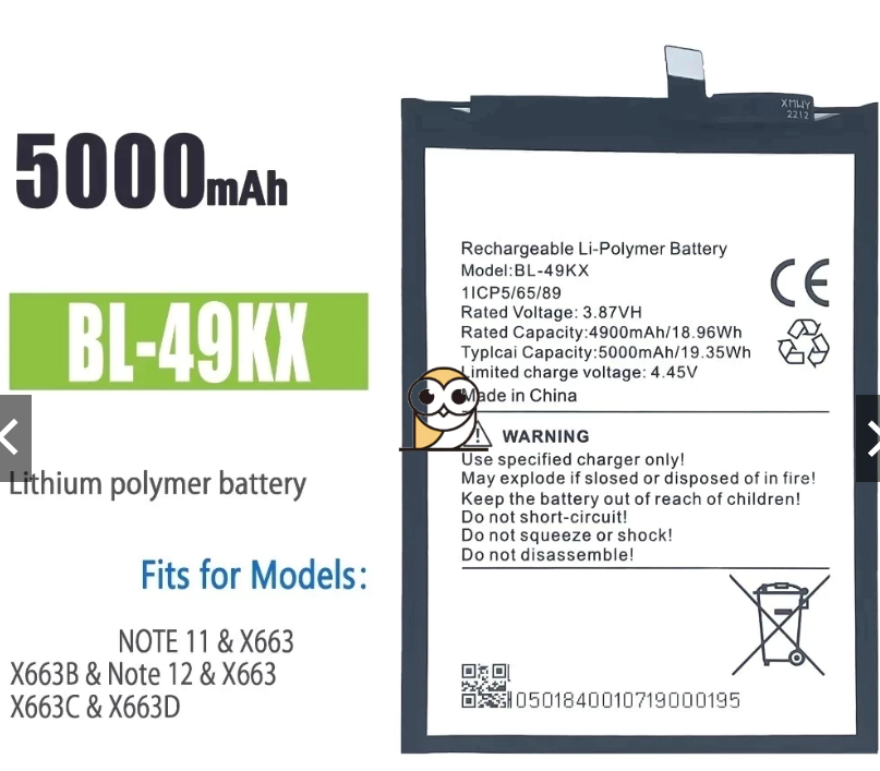 BL-49KX for Infinix Note 11 / Note 12 2023 / Note 12 G96 / Note 12 ...