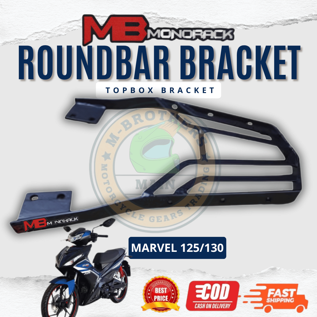 Euro Marvel 125/130 Round Bar MB Monorack Topbox Bracket for Motorcyle ...