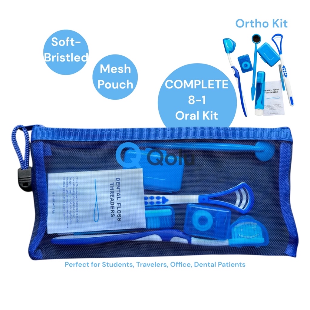 Ortho Kit for Braces | 8-in-1 Travel Dental Set with Wax, Floss ...