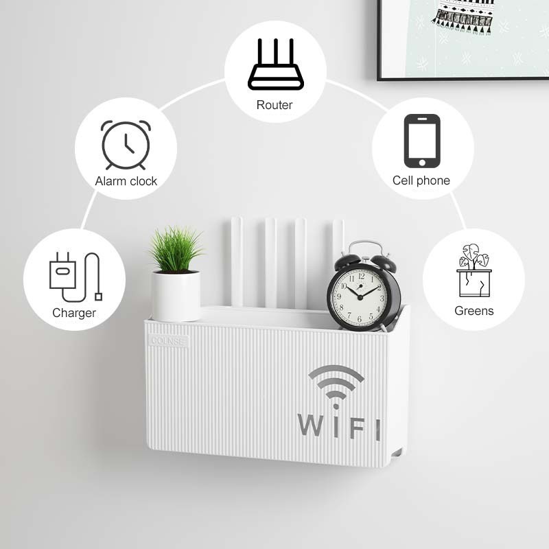 [Ready Stock]White Black WiFi Wall Storage Rack Display Holder Shelf ...