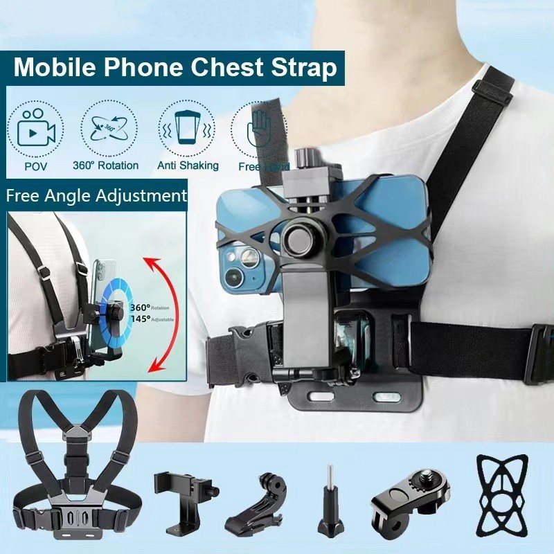 chest cellphone holder Mobile Phone Chest Strap Mount GoPro Chest ...