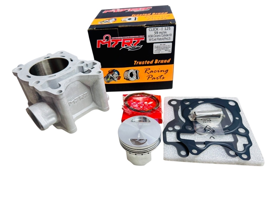 MTRT 59mm CHROME BORE BLOCK CLICK125i V1/V2/V3 CERAMIC PIN 13 W ...