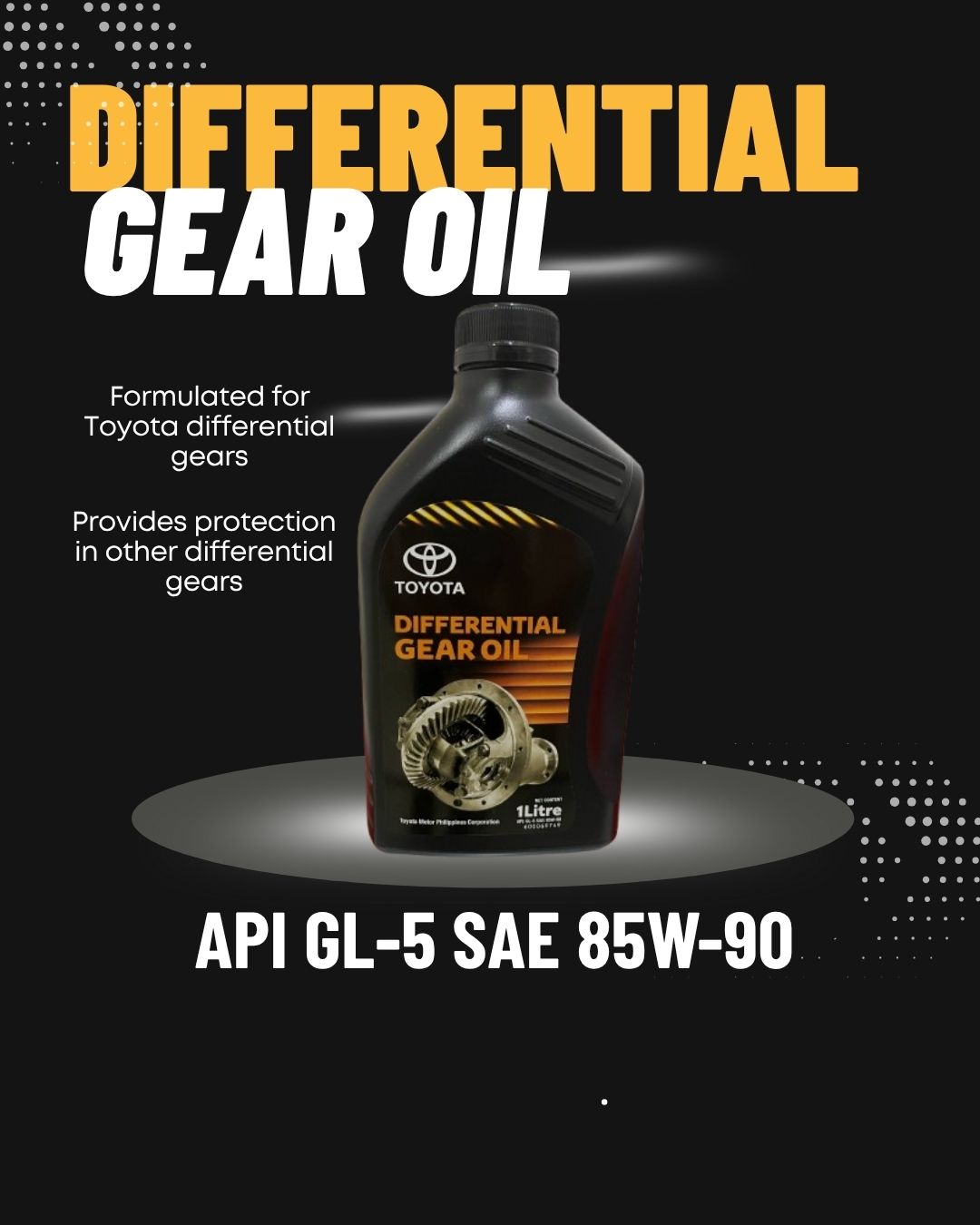 TOYOTA DIFFERENTIAL GEAR OIL GL-5 85W-90 | Shopee Philippines