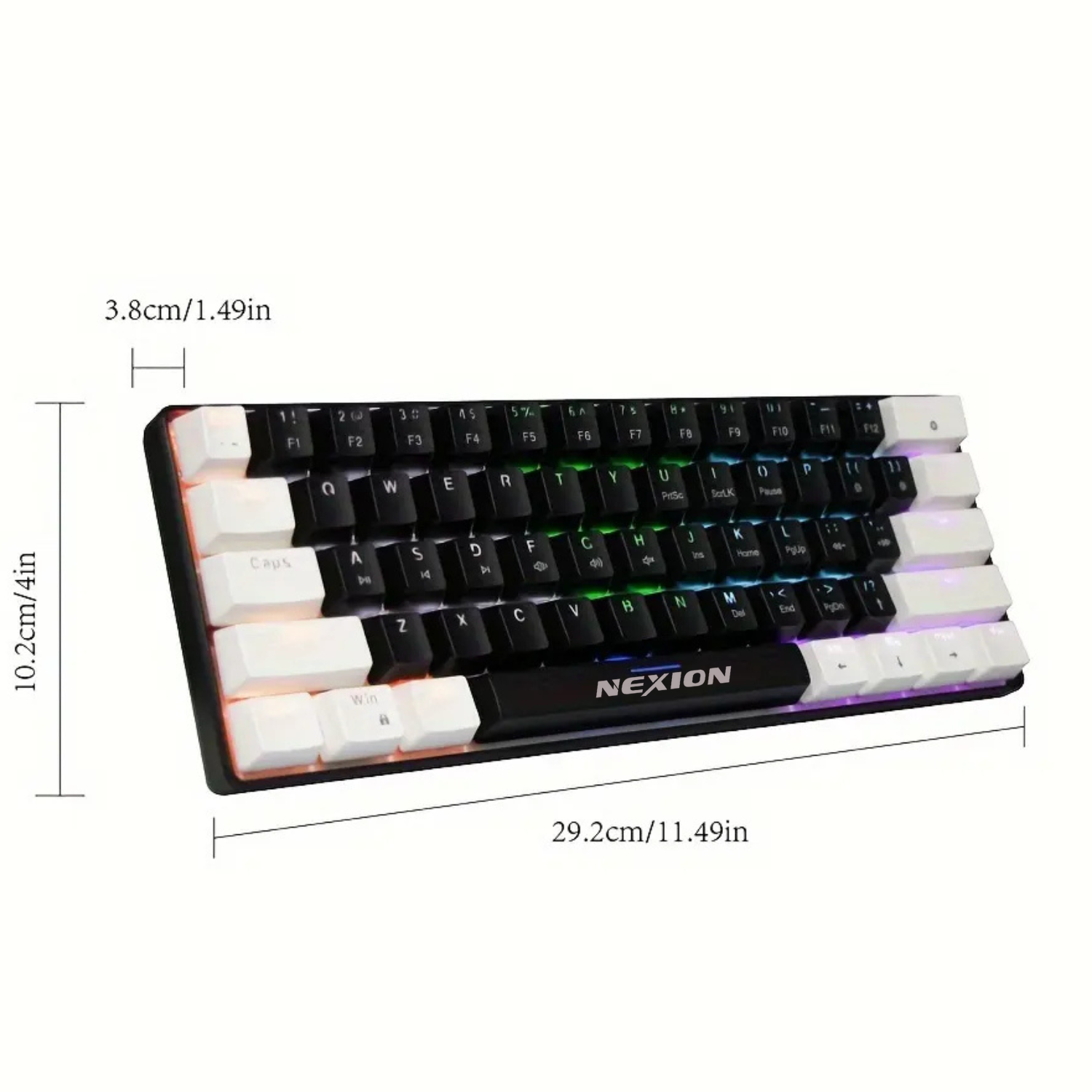 NEXION KL-802 61 Keys Wired Type C Mechanical Keyboard With Blue Switch ...