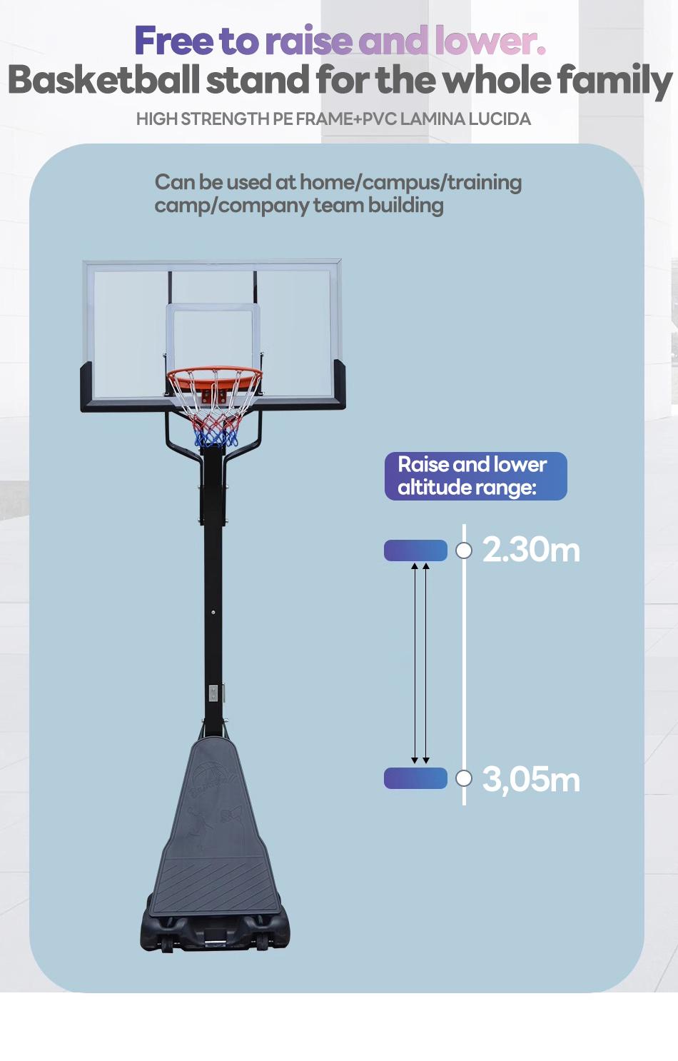 Basketball stand adult outdoor basketball stand floor-standing movable ...