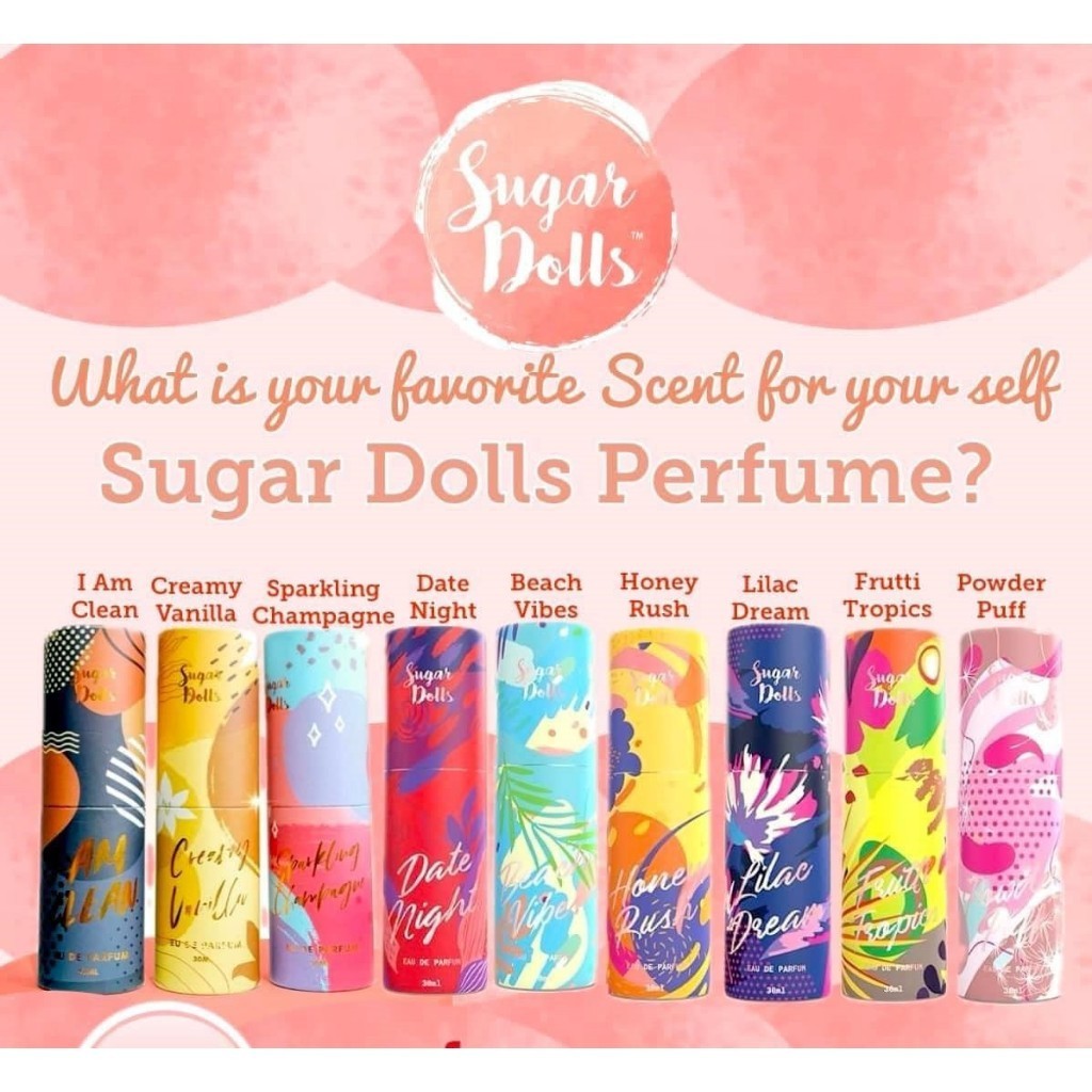 Sugar Dolls Perfume Fragrances 30ml Date Night Honey Rush Lilac Dream ...