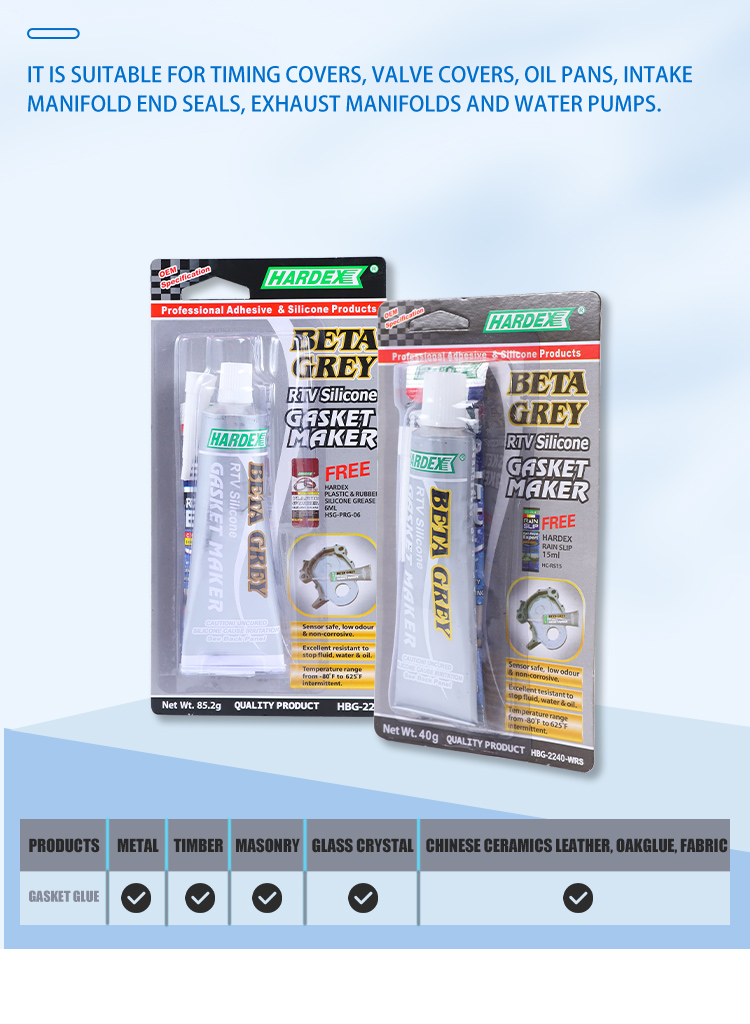 Hardex Beta Grey RTV Silicone Gasket Maker 82.5g Car Engine/Motor ...