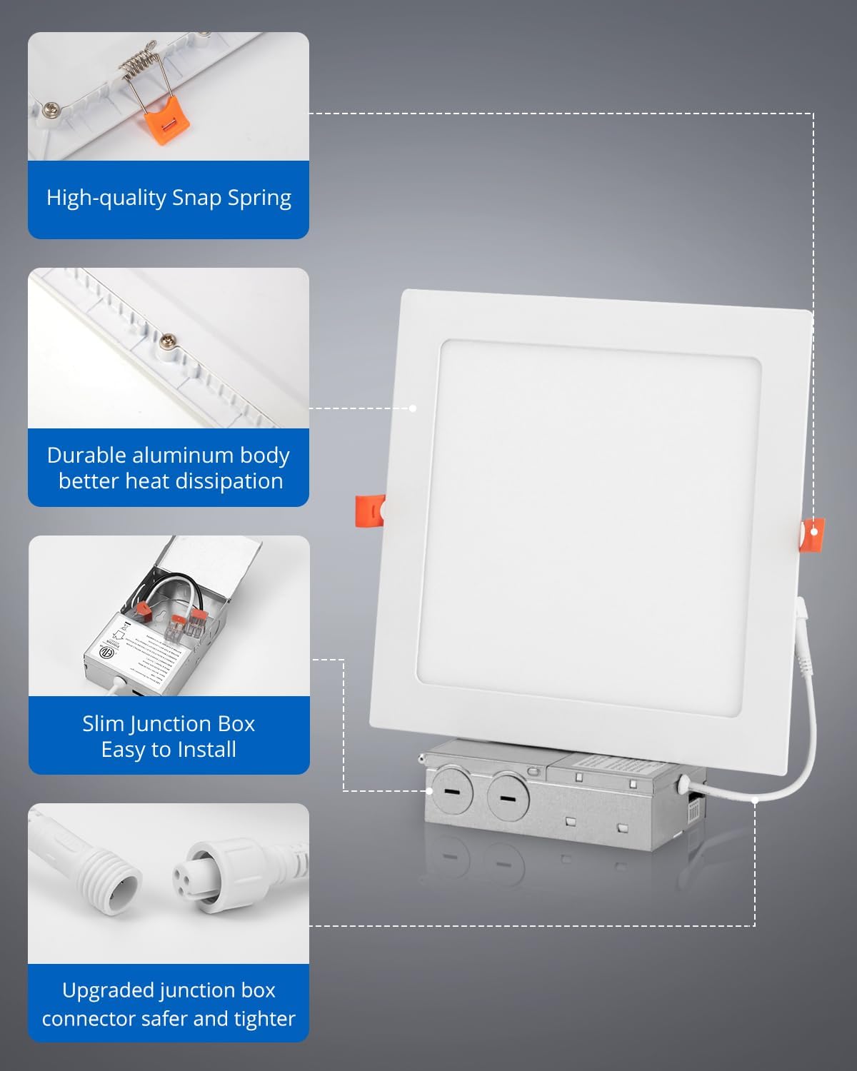 Ultra-thin Recessed LED Pin Light Panel Lights Ceiling Light Round ...