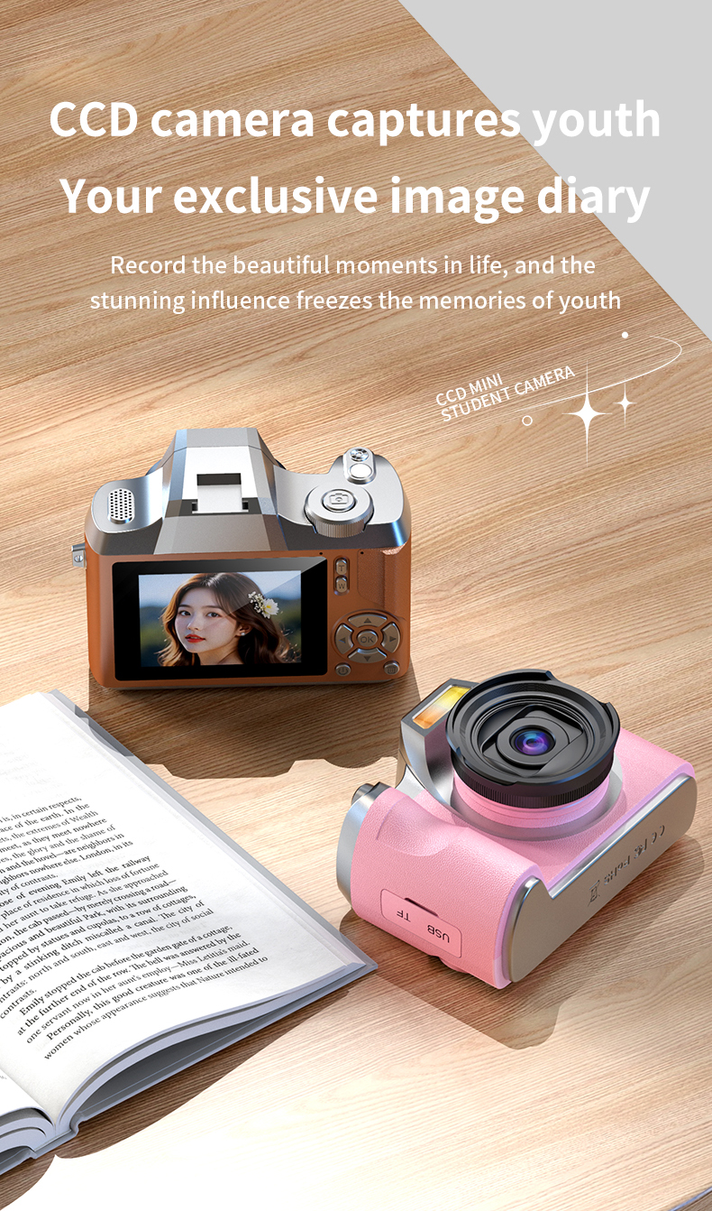 Digital Camera 4K HD 50MP Selfie Portable Mini Photography Cameras With ...