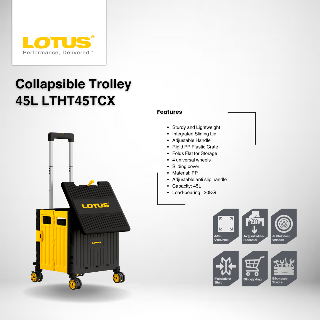 LOTUS COLLAPSIBLE TROLLEY 45L LTHT45TCX | Shopee Philippines
