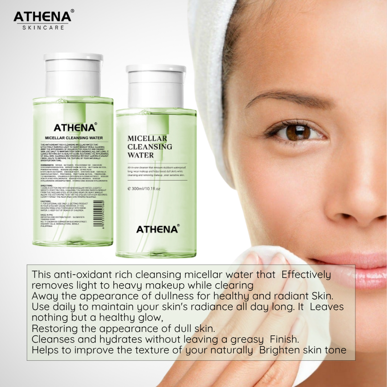 Athena Micellar Cleansing Water Brightening Makeup Remover Deep Cleaner ...