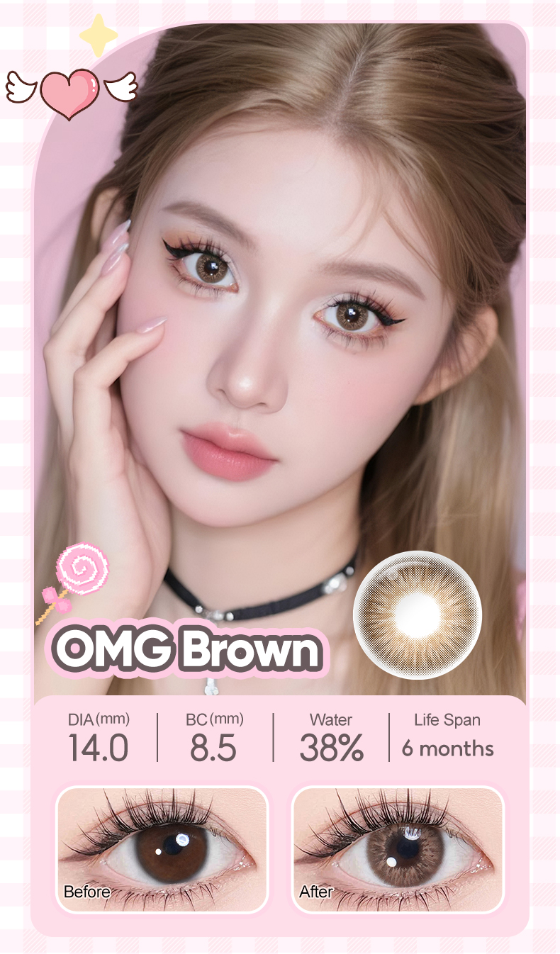 2025 New Magister OMG brown contact lens Contacts for Eyes Makeup Korea ...