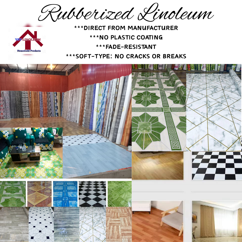 Rubberized Linoleum, Floormat, Tablecloth, Flooring "NO PLASTIC COATING ...