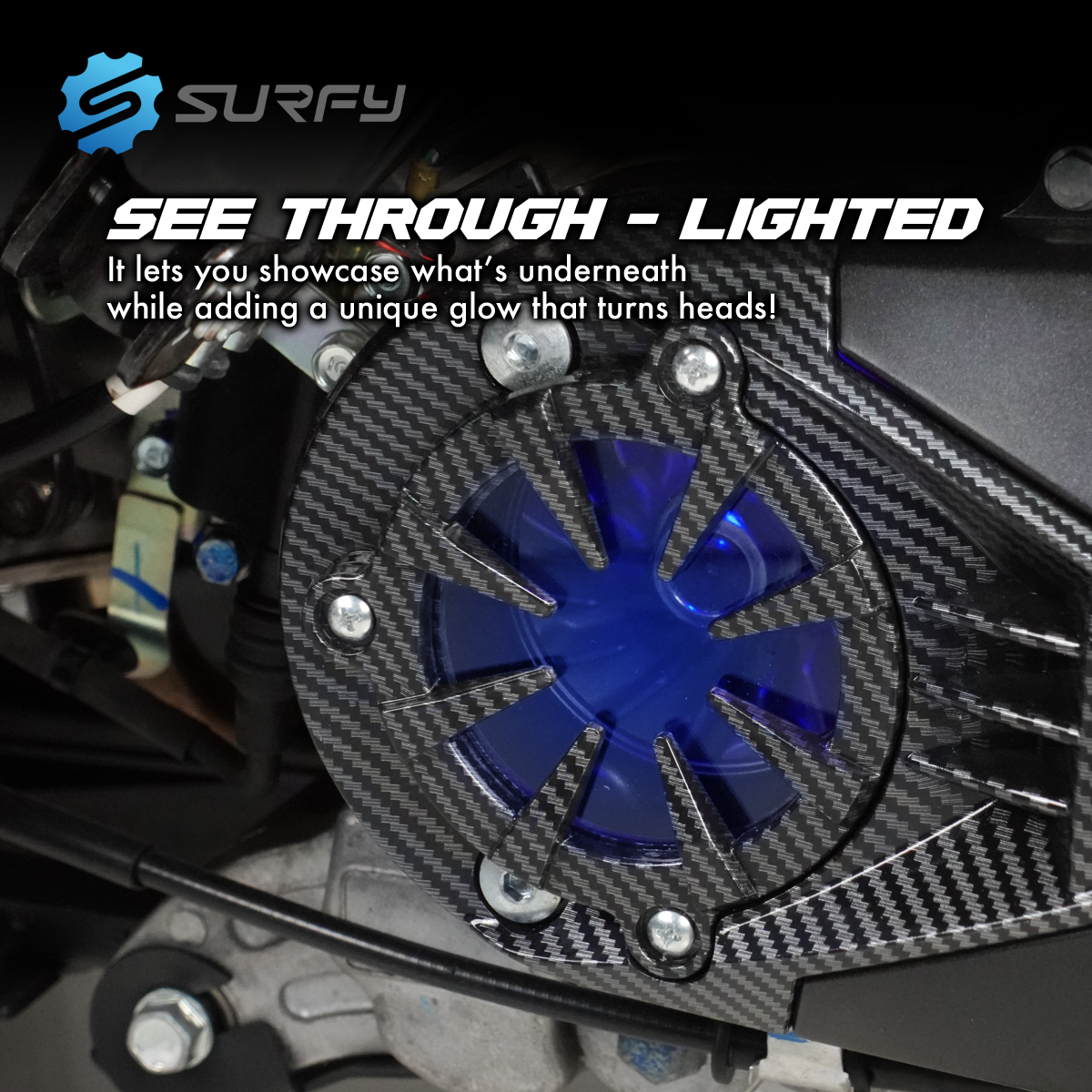 Honda Click 125i 150i Transparent Acrylic CVT Cover With Light Box And ...