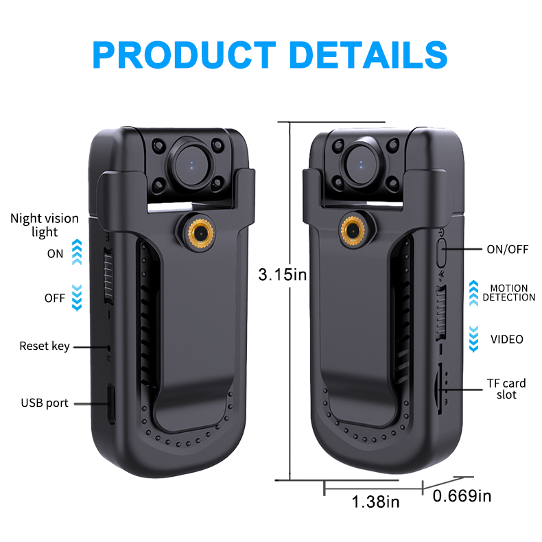 Action Camera HD 1080p body outdoor cctv camera wifi waterproof ...