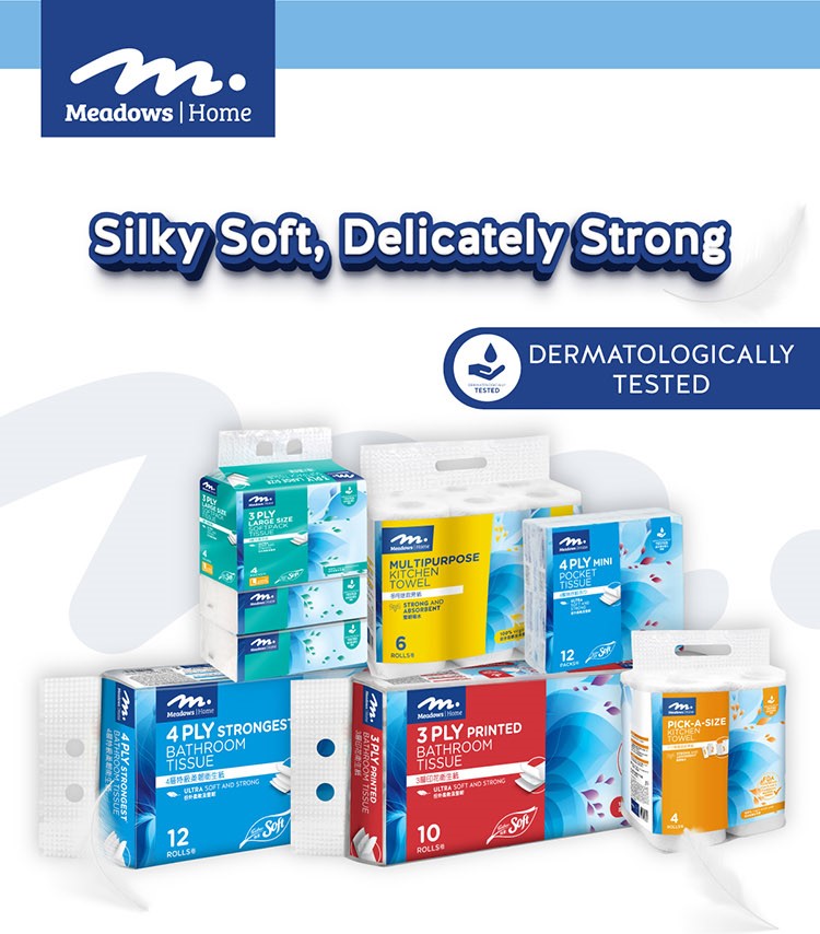 Meadows Home Soft Pack Tissue Freesia 3Ply 100 Sheets x 4s | Shopee ...