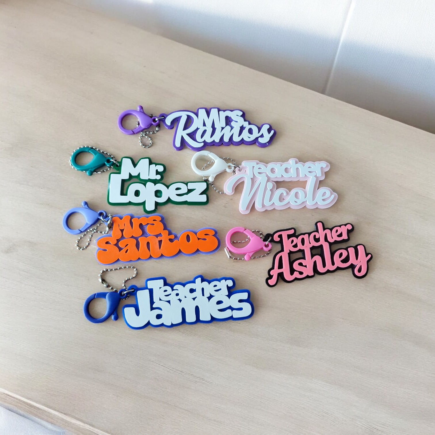 Custom 3D Name Tag – 1 Word Personalized Name Tag for Teacher, Mentor ...