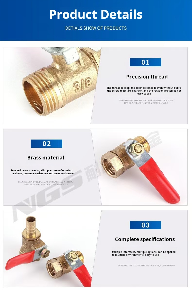 Brass Ball Valve 6/8/10/12mm Air Ball Valve Compressor Ball Valve ...