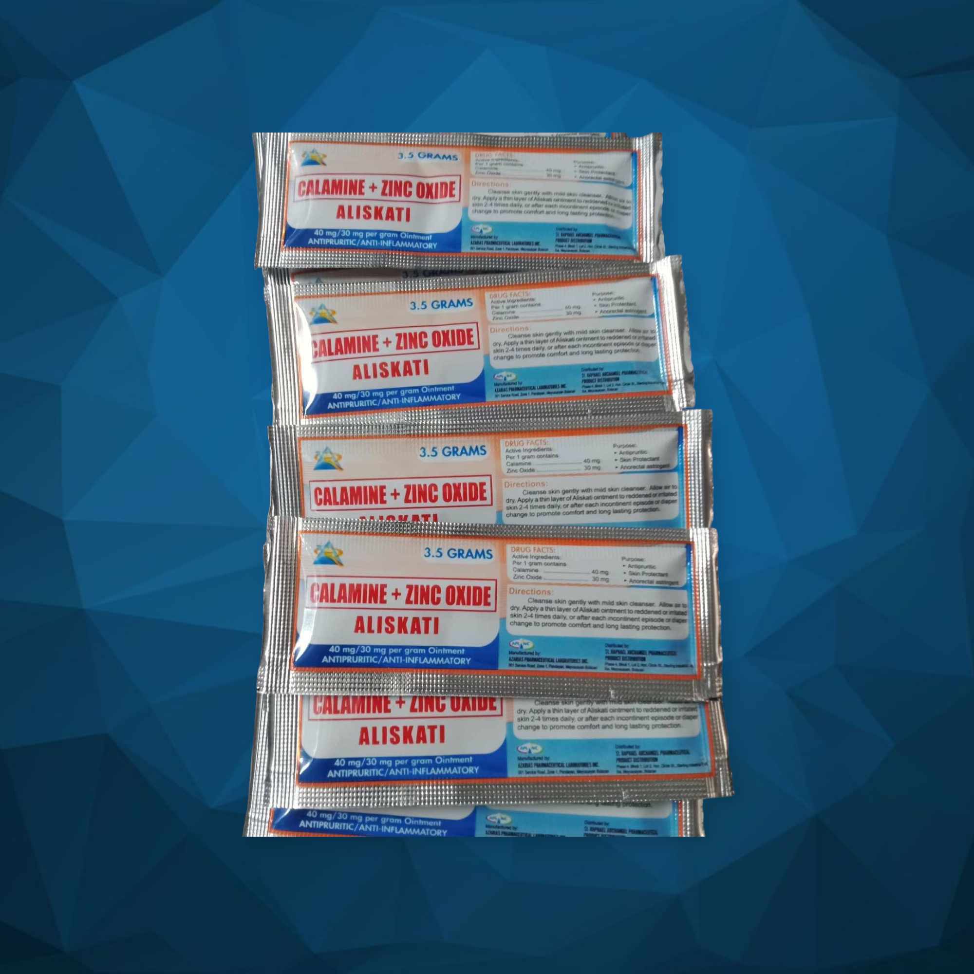 ALISKATI ( Calamine+ Zinc Oxide) 40 mg/30 mg Ointment cream 10 sachet ...